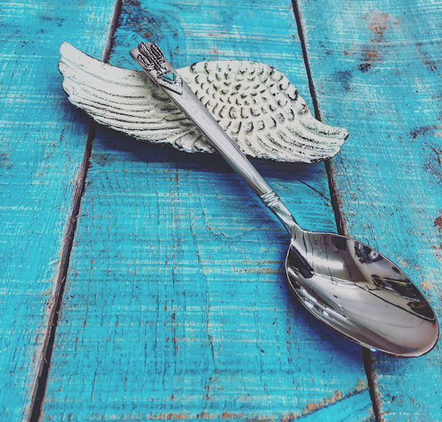 Silver Cactus Serving Spoon - Copper Wings